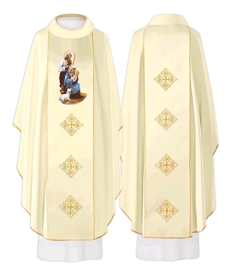 Ornat biały - Narodzenie Pańskie (1) - Hurtownia Artykułów Liturgicznych "SACERDOS"