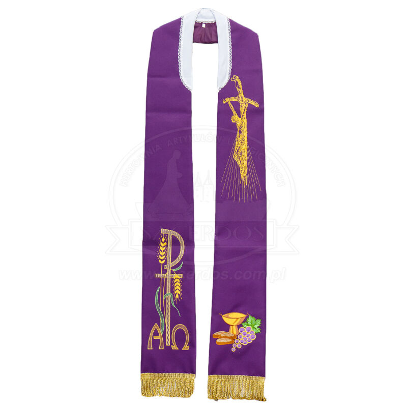 Stuła fioletowa (14) - Hurtownia Artykułów Liturgicznych "SACERDOS"