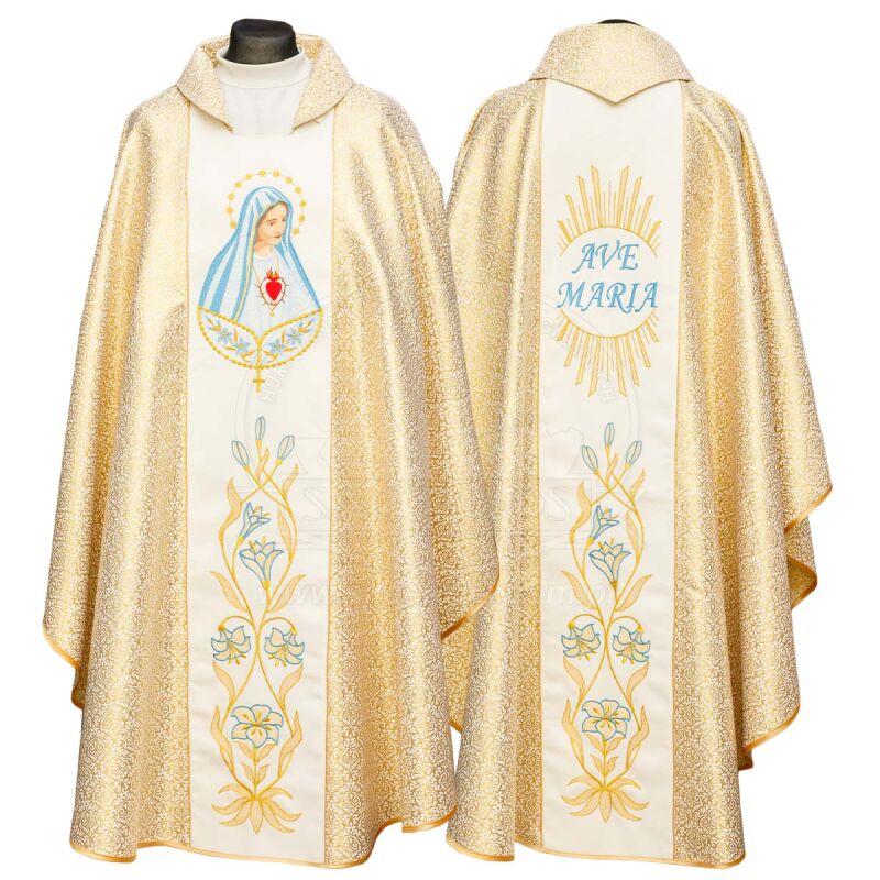Ornat złoty – Maryjny (21) - Hurtownia Artykułów Liturgicznych "SACERDOS"
